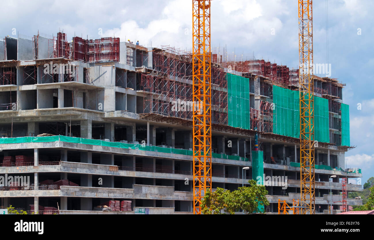 Construction of a multi storey commercial building with car park ...