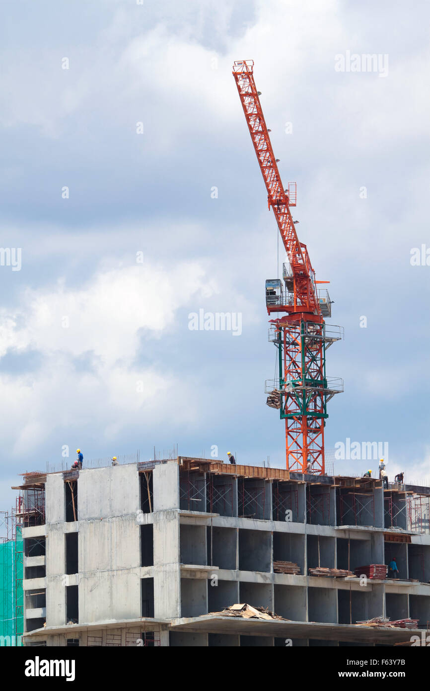 Construction of a multi storey commercial building with car park ...