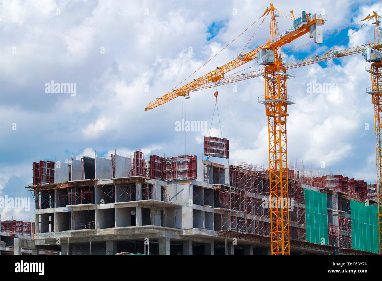 Construction of a multi storey commercial building with car park ...