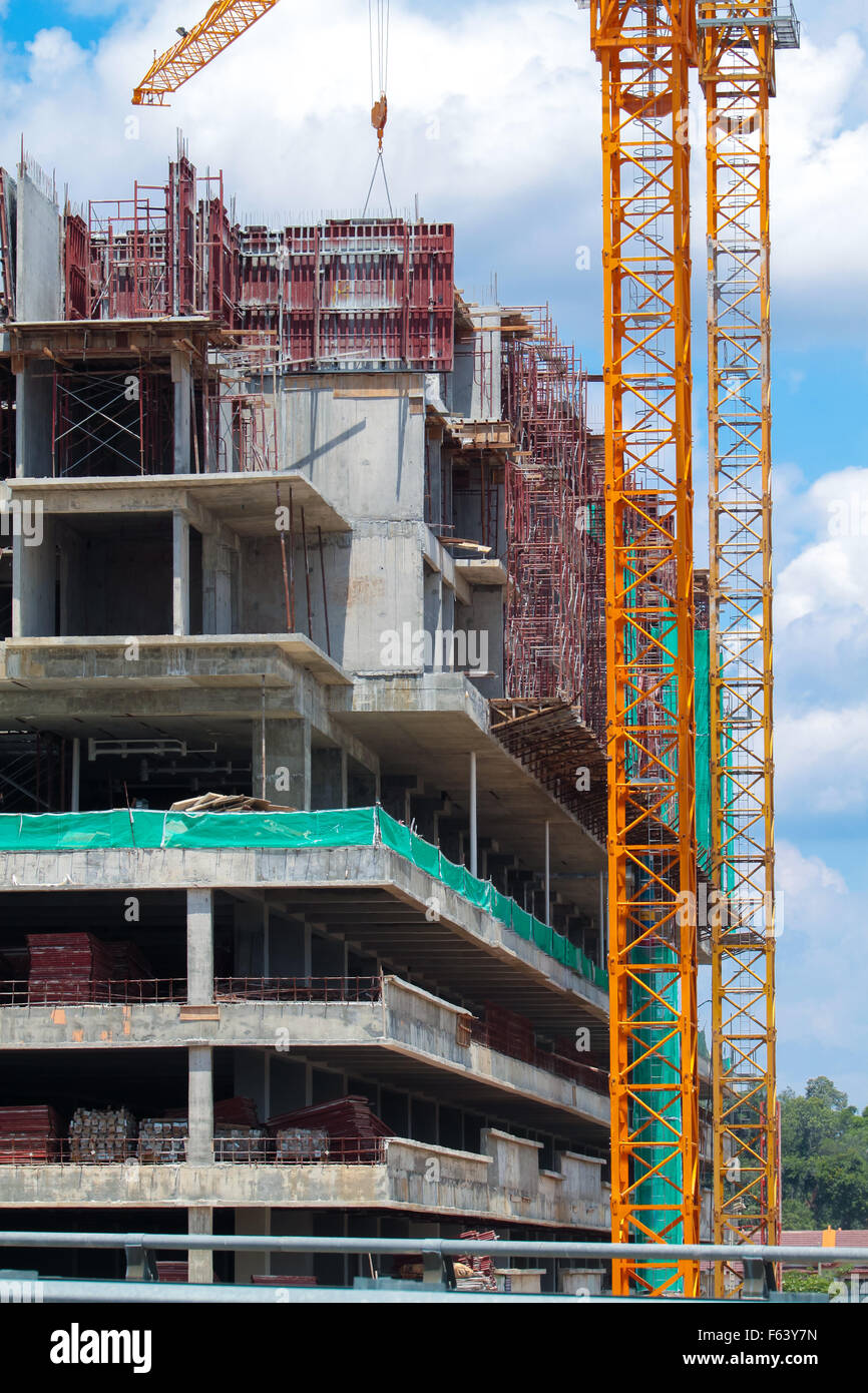 Construction of a multi storey commercial building with car park ...