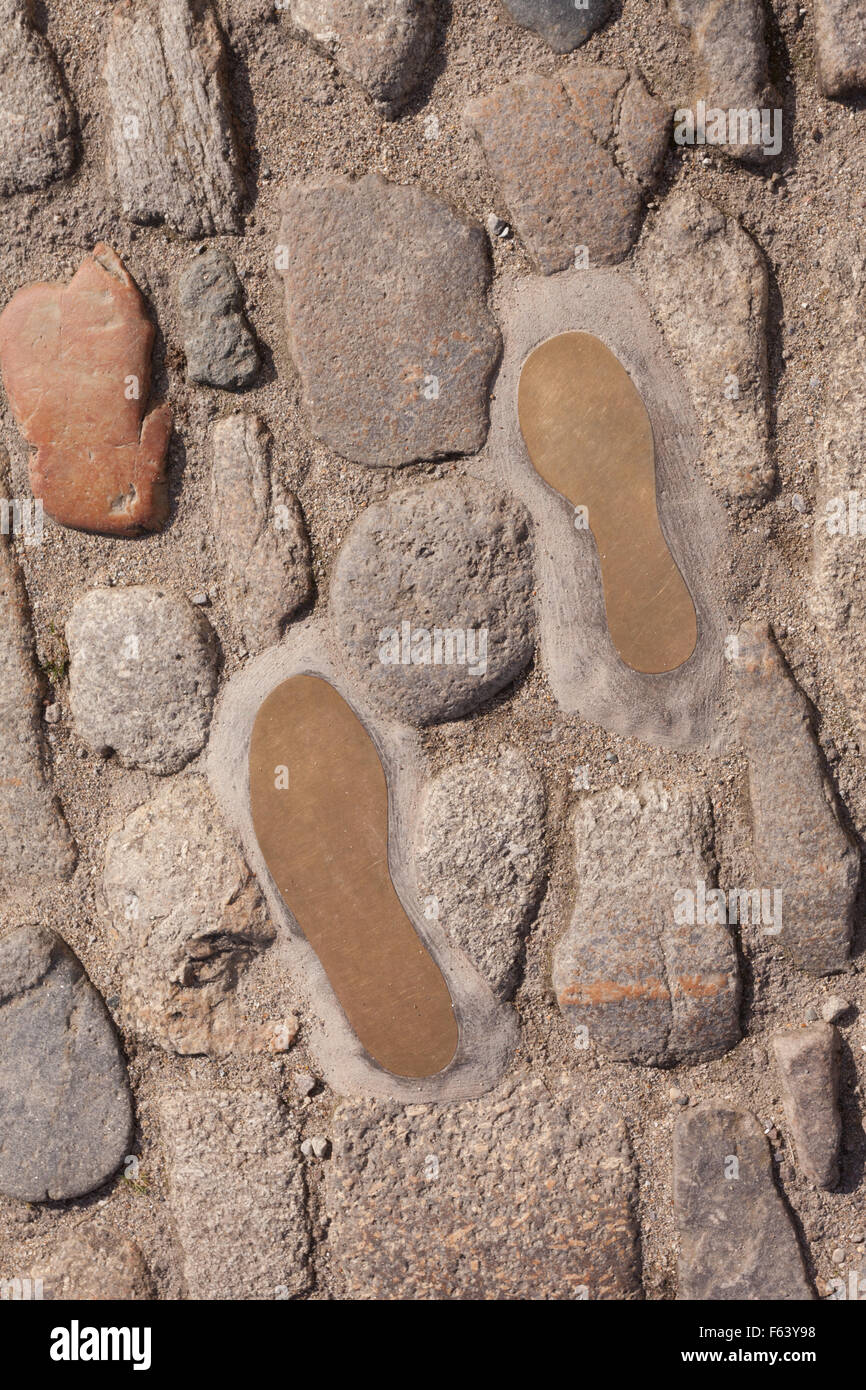 St. Michael's Mount - footprints of HRH Prince of Wales and HRH Duchess ...