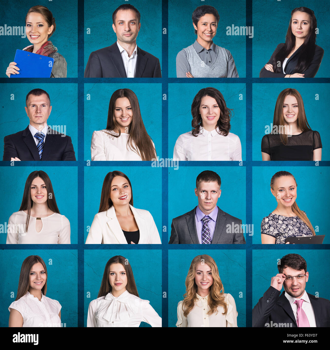 Business people portrait collage Stock Photo - Alamy
