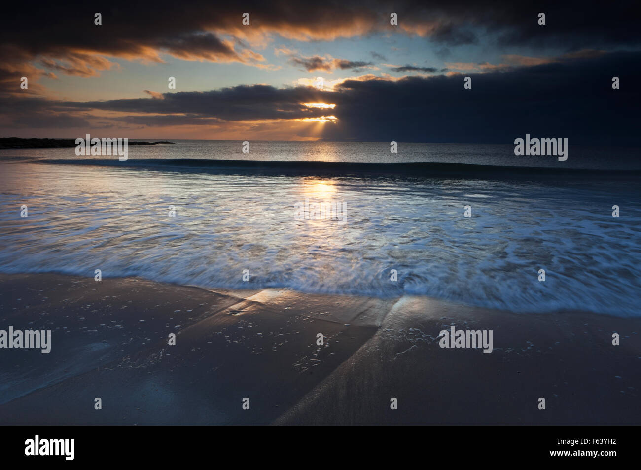 Sunrise over the beach at Balintore, Ross-shire, Scotland Stock Photo ...