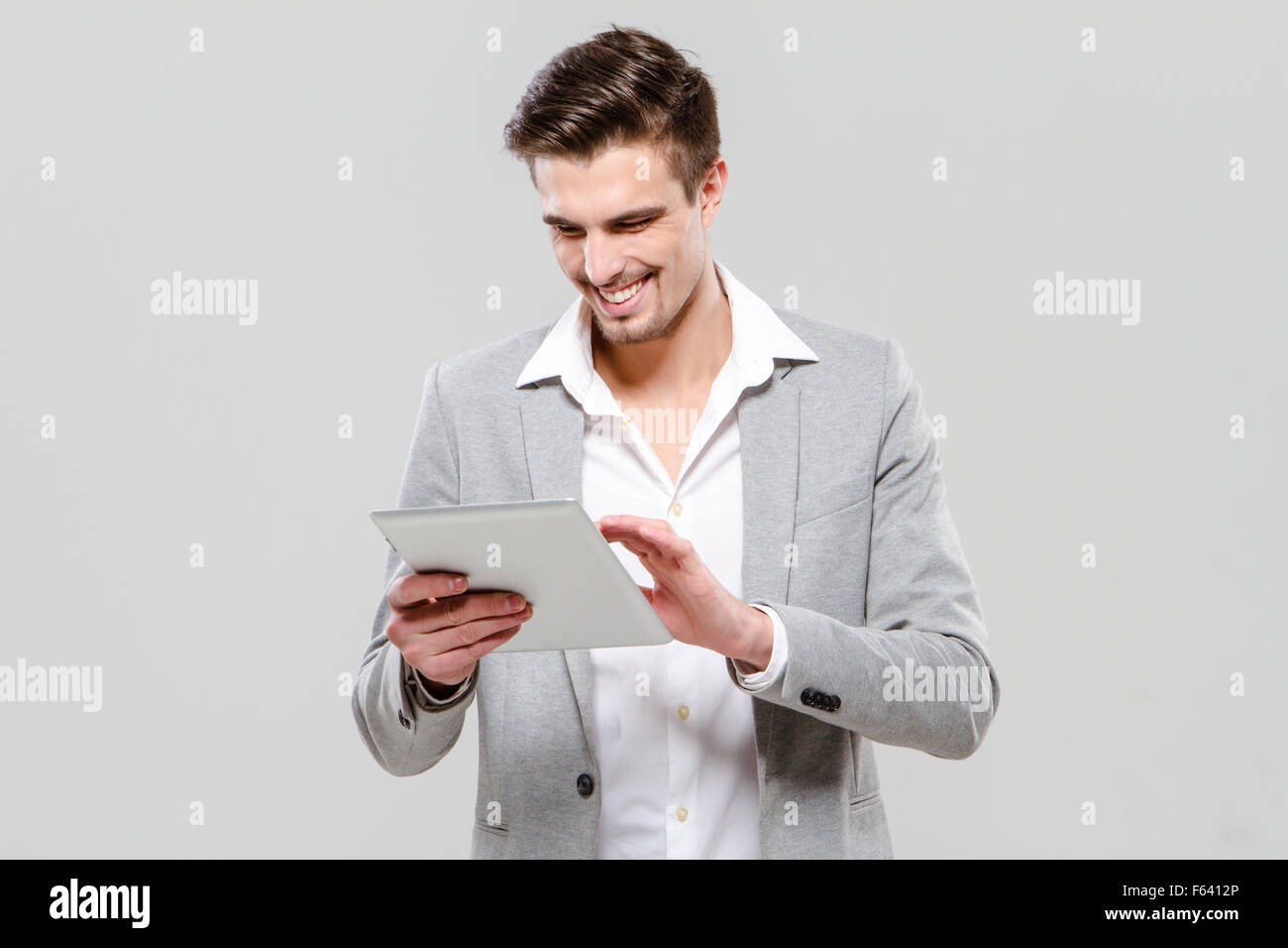 Isolated smiling guy using hi-res stock photography and images - Alamy