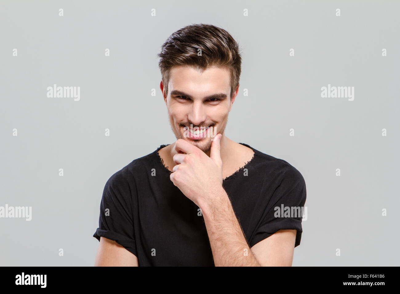 Cheerful handsome guy Stock Photo - Alamy