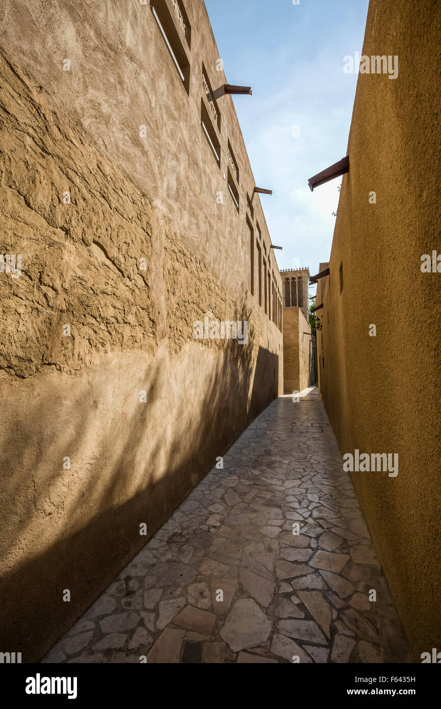 Dubai. Dubai Bastakia Heritage Village Quarter Stock Photo - Alamy