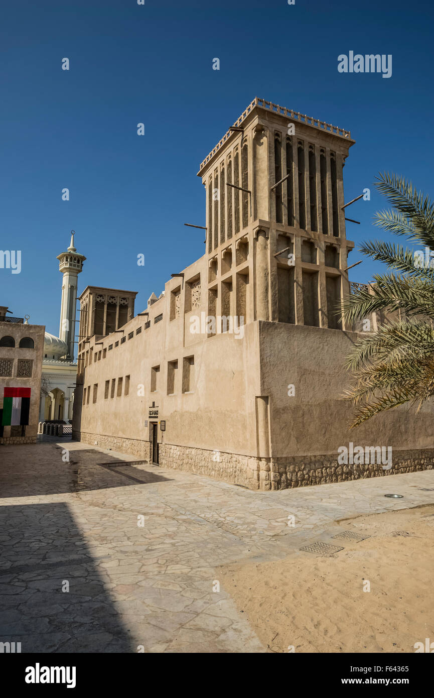 Dubai. Dubai Bastakia Heritage Village Quarter located adjacent to ...