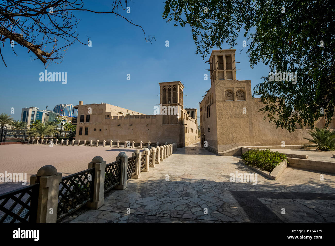 Dubai. Dubai Bastakia Heritage Village Quarter located adjacent to ...