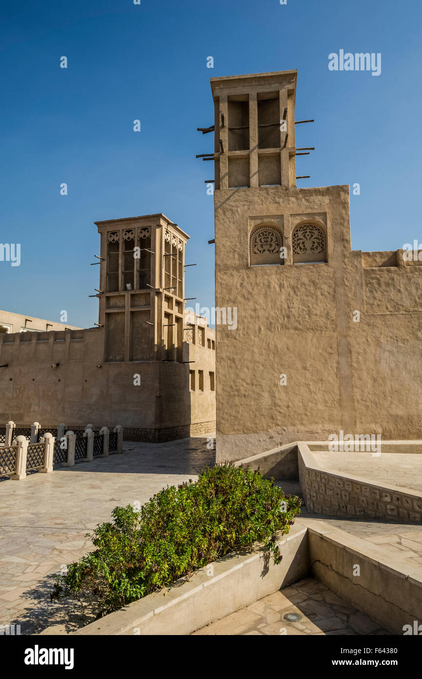 Dubai. Dubai Bastakia Heritage Village Quarter located adjacent to ...