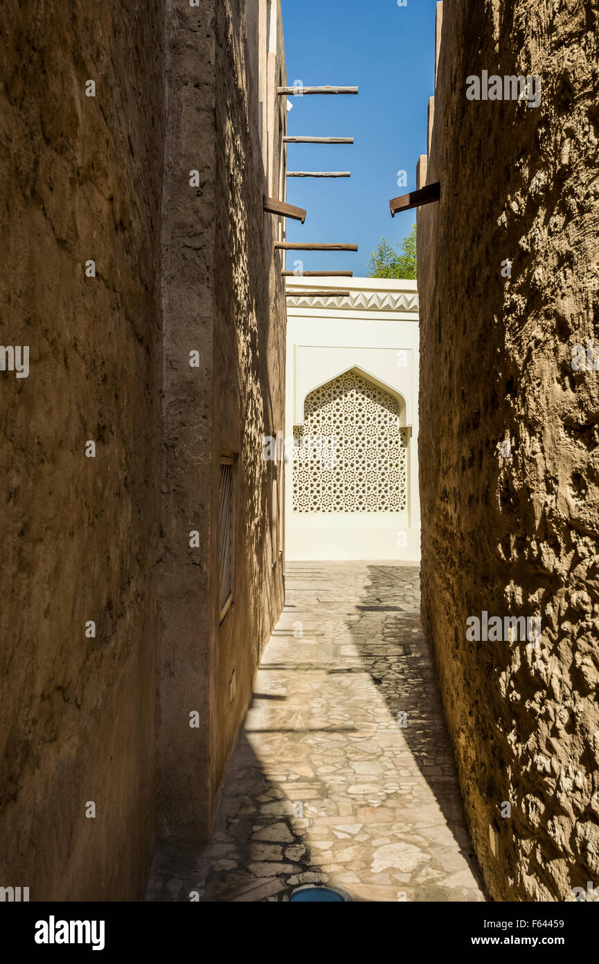 Dubai. Dubai Bastakia Heritage Village Quarter located adjacent to ...