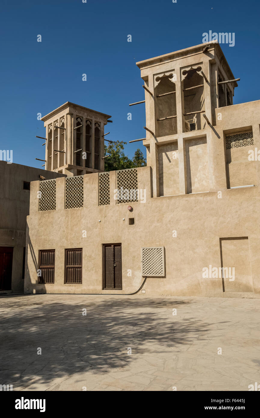 Dubai. Dubai Bastakia Heritage Village Quarter located adjacent to ...