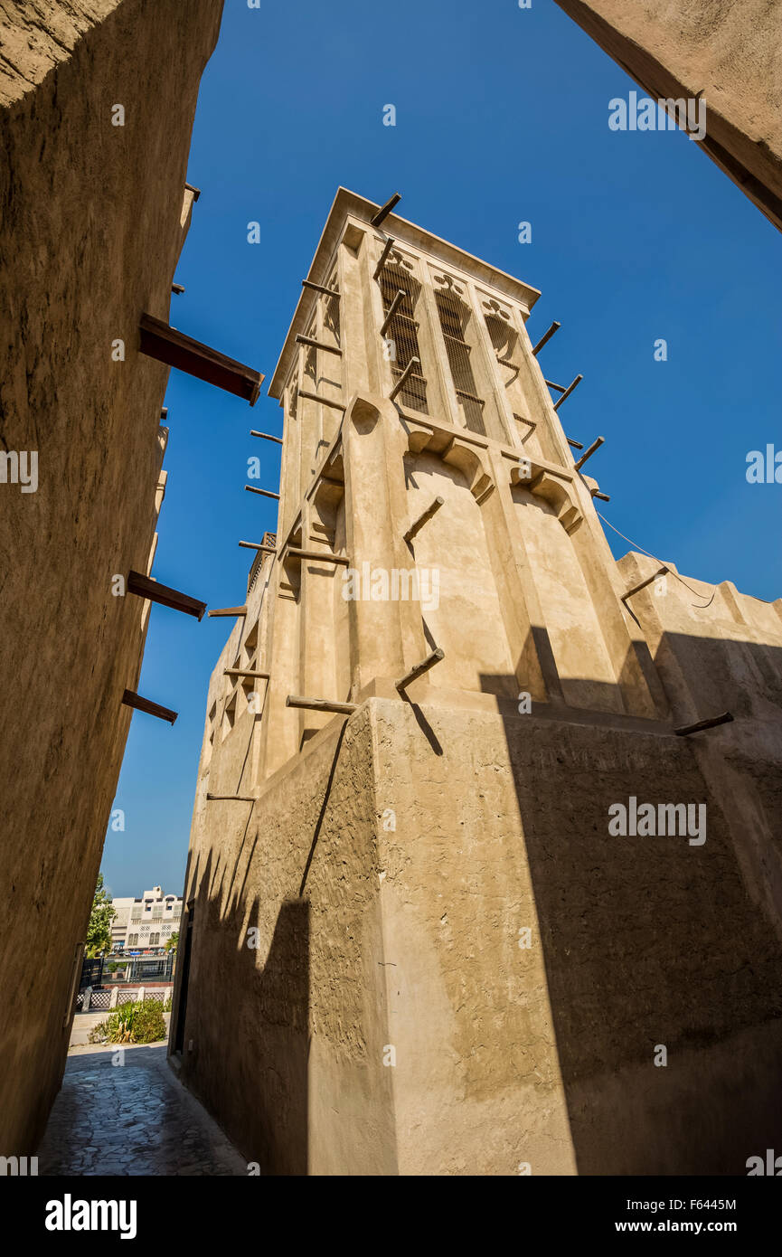 Dubai. Dubai Bastakia Heritage Village Quarter located adjacent to ...