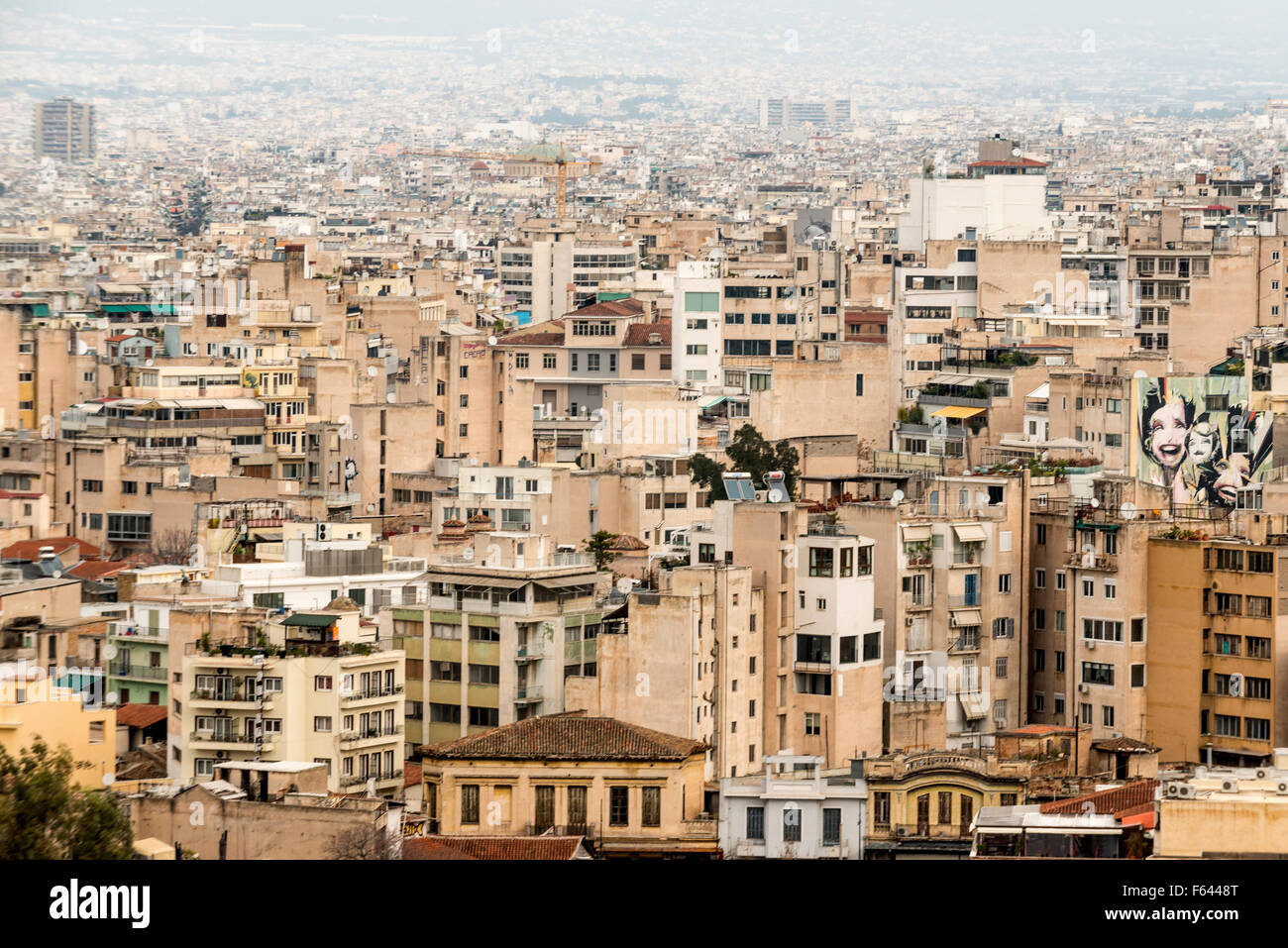 Cityscape over Athens, Greece Stock Photo - Alamy