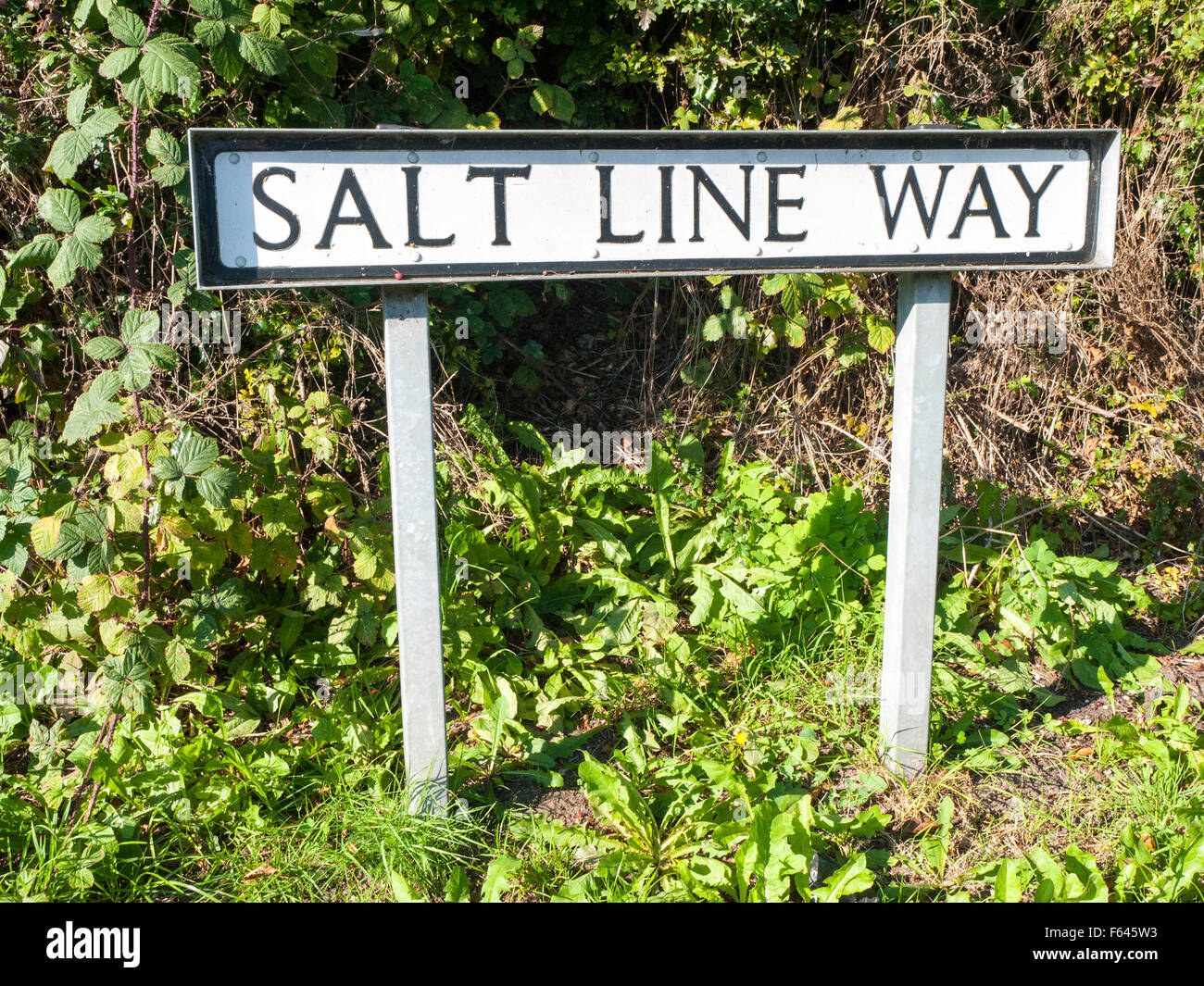 Salt Line Way street name between Elworth and Wheelock Cheshire UK ...