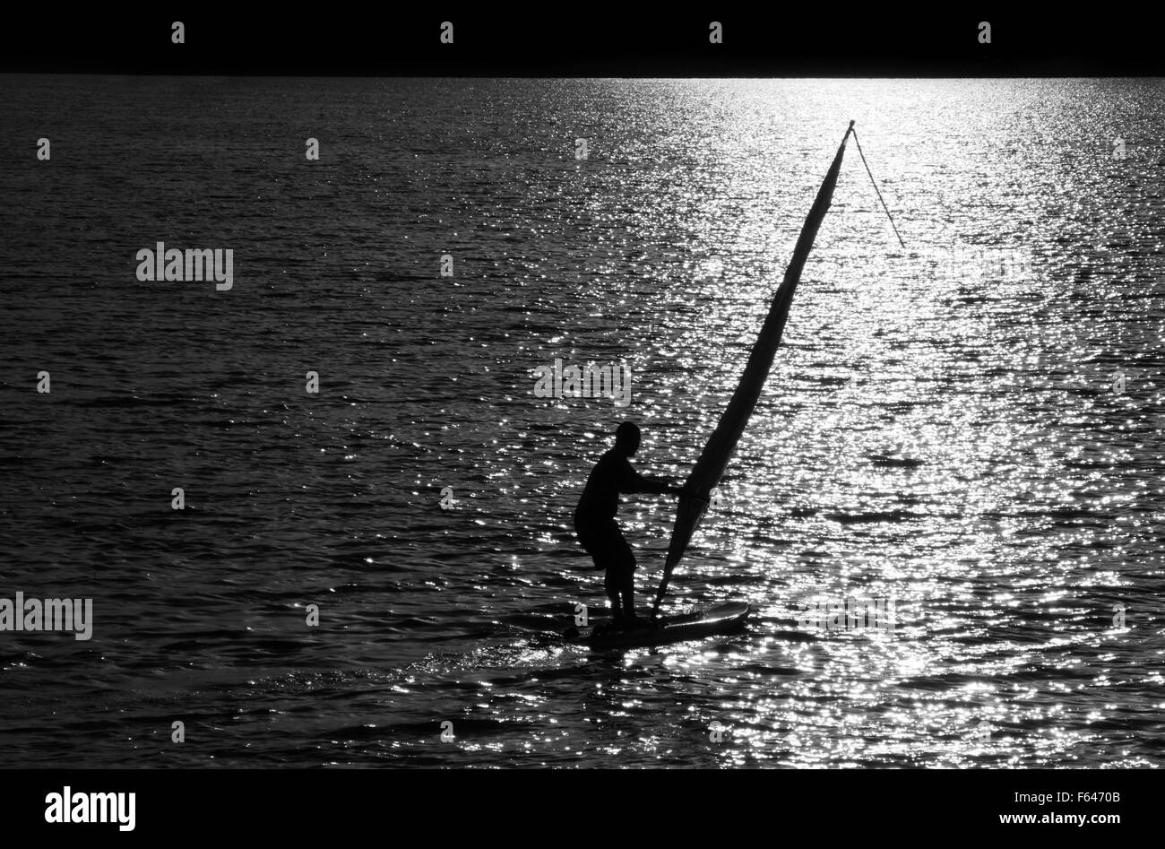 Summer night beach Black and White Stock Photos & Images - Alamy