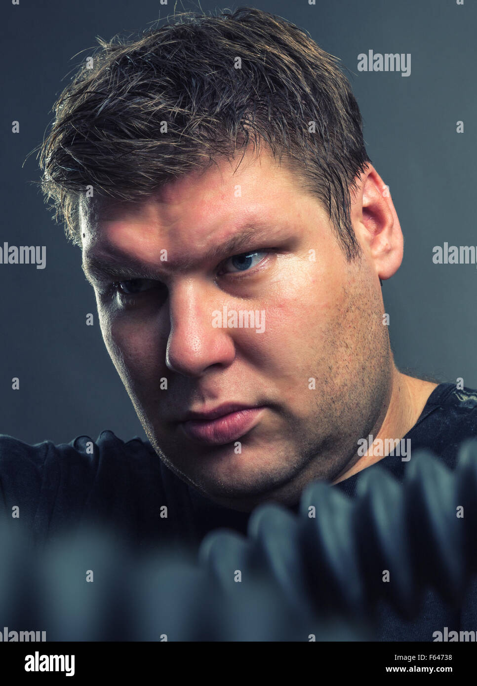 Closeup portrait of serious man Stock Photo - Alamy