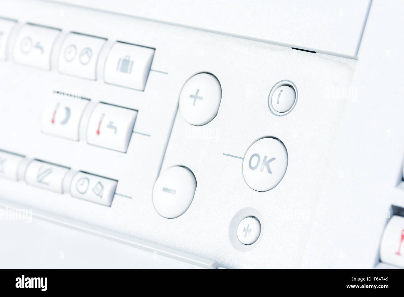 White control panel of modern heating system Stock Photo - Alamy