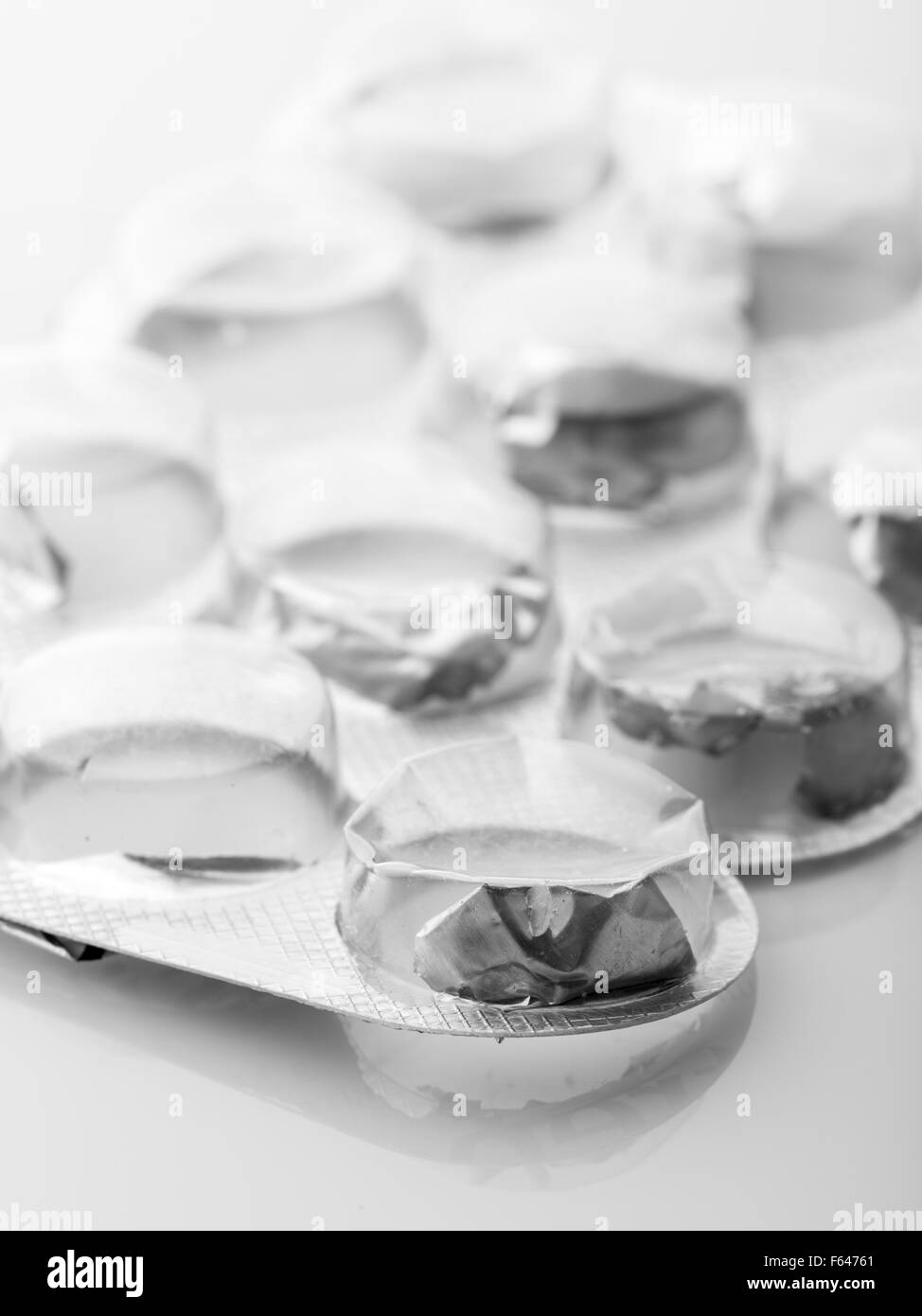 Blister medicine pill on Black and White Stock Photos & Images - Alamy