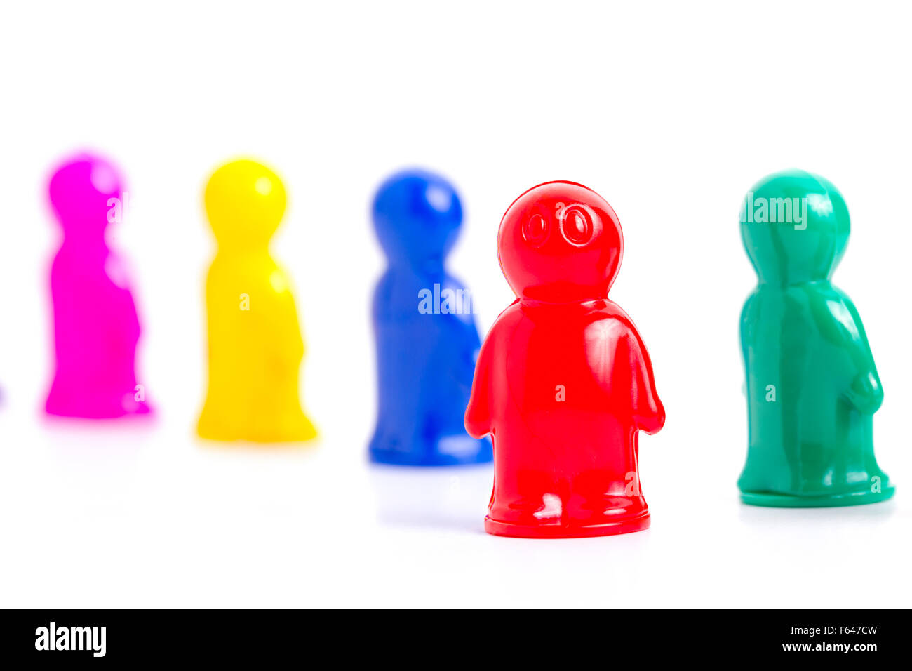 Diversity and Teamwork - Colorful toy people group Stock Photo - Alamy