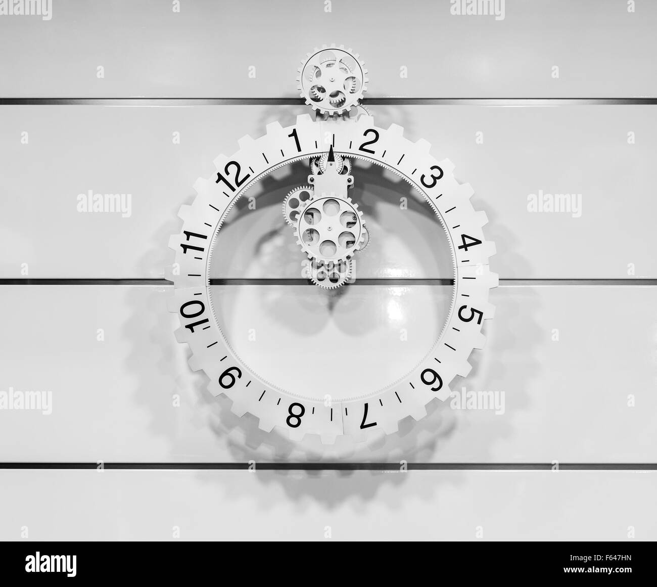 Wall clock movement Black and White Stock Photos & Images - Alamy