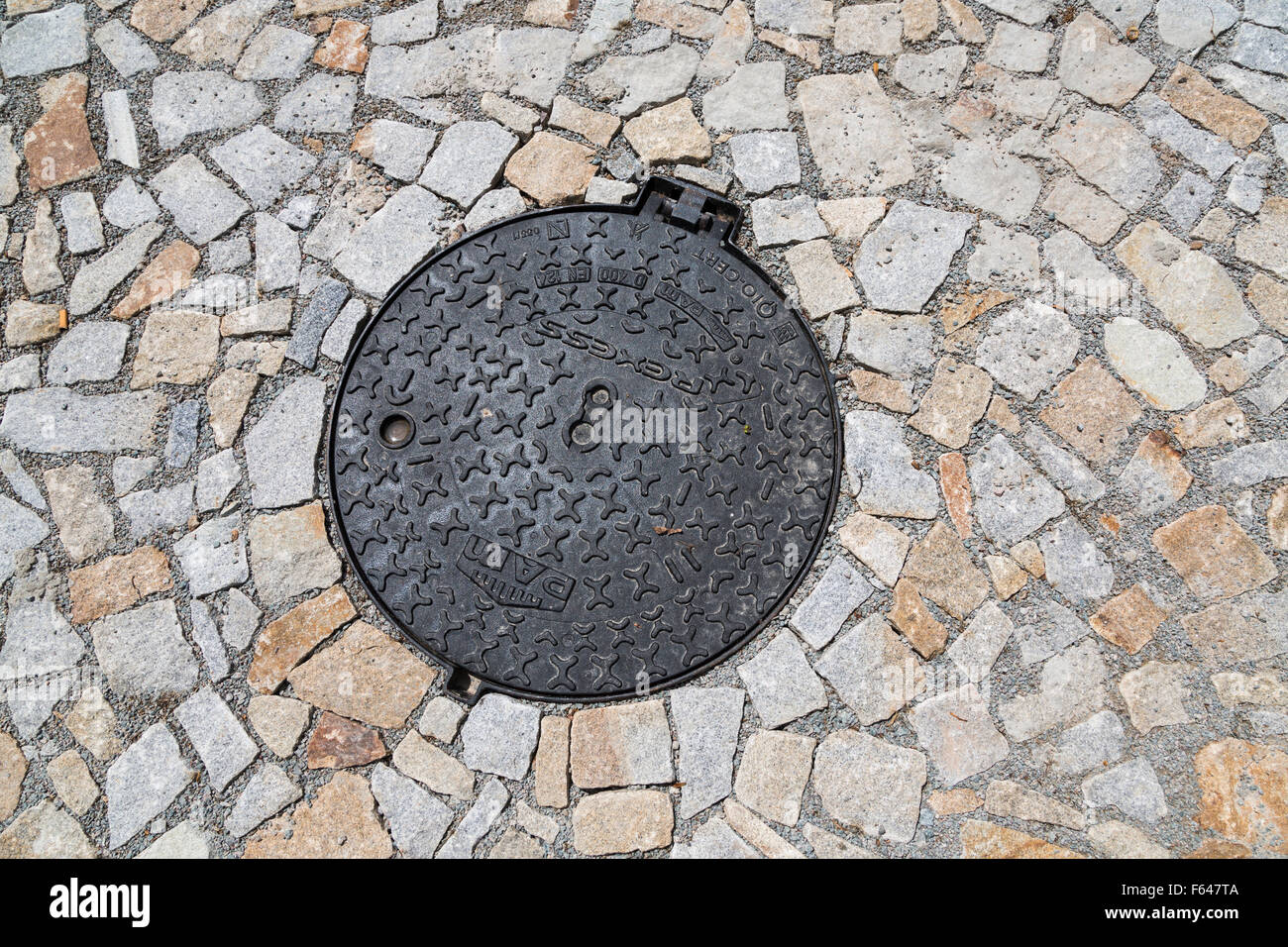 The stone pavement as the background texture, Stone block road pavement ...