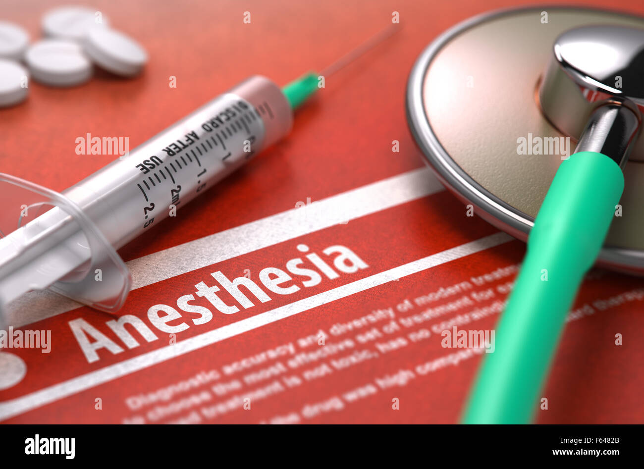 Anesthesia - Medical Concept on Orange Background and Medical ...