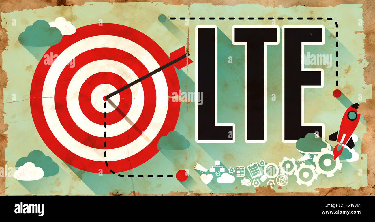 LTE - Long Term Evolution. Poster in Flat Design. Technology Concept ...