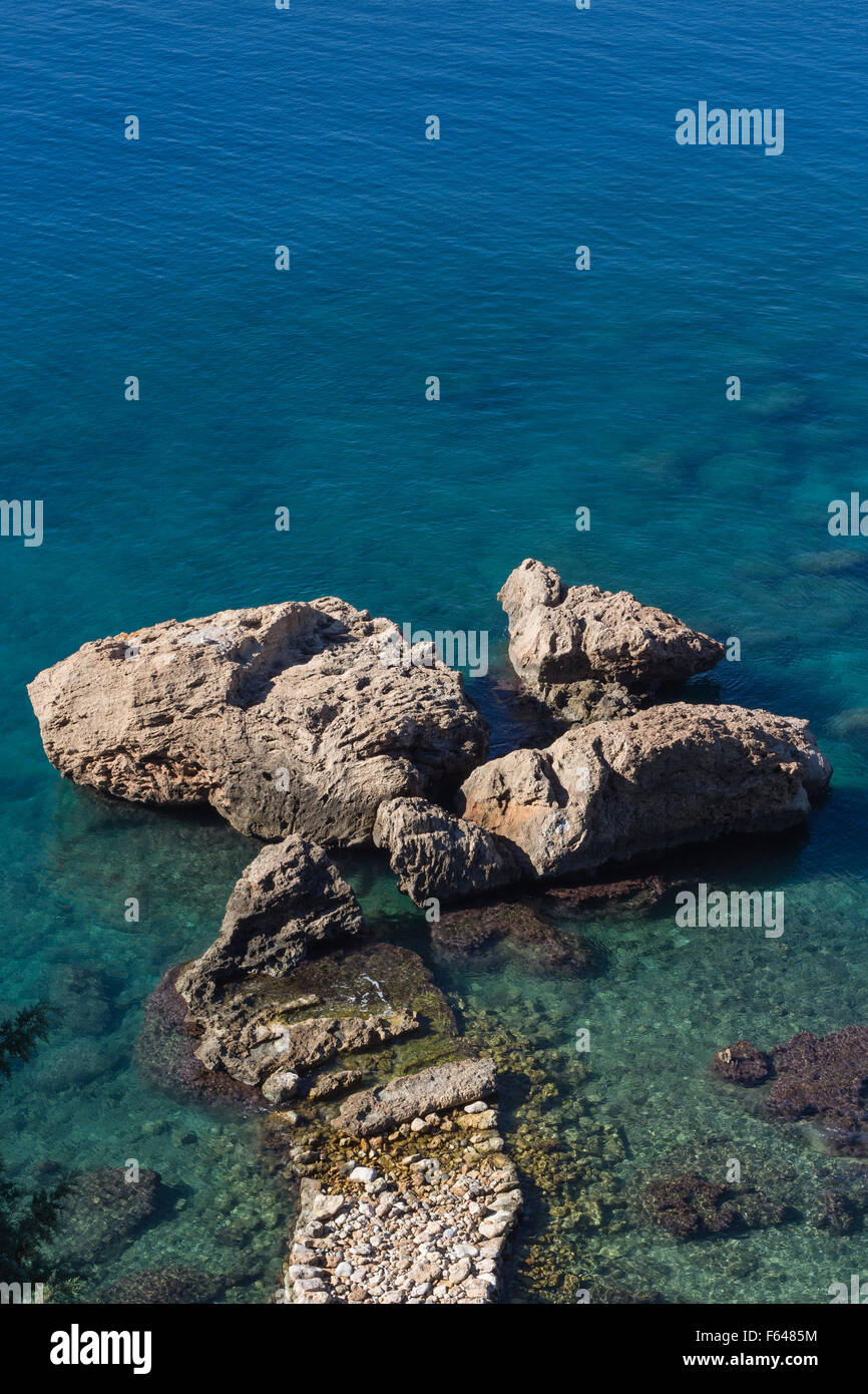 Rocks in the sea Stock Photo - Alamy