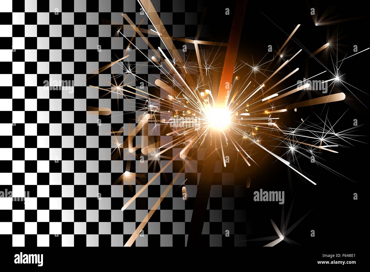 Sparkler bengal fire on Stock Vector Images - Alamy