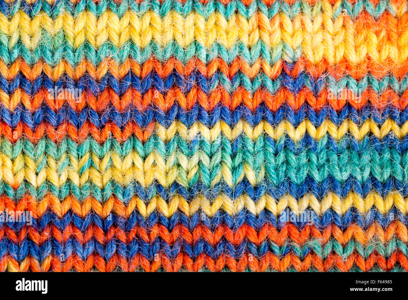 Knitted multicolored scarf closeup. Texture or background Stock Photo ...