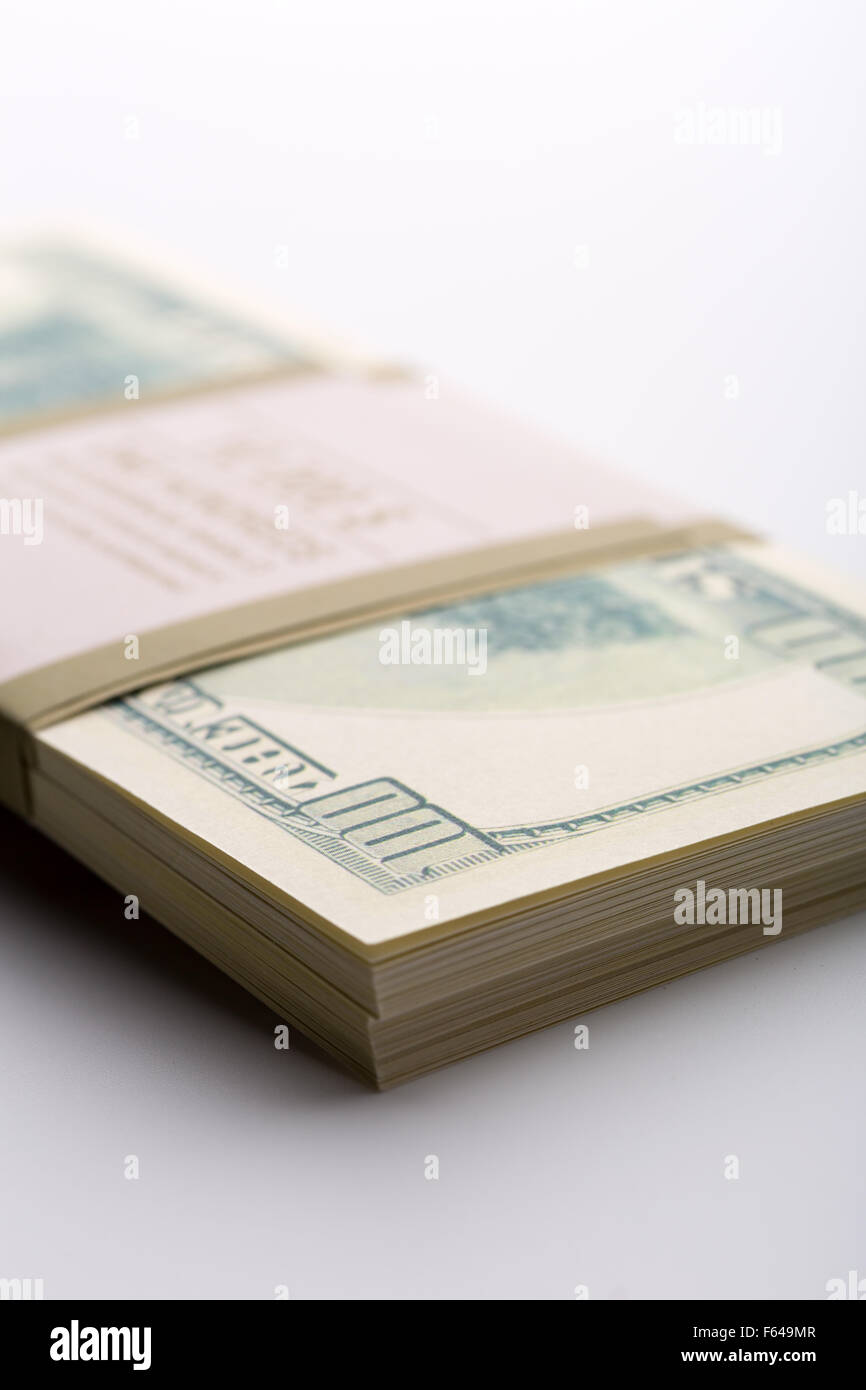 Pack of dollars. Closeup view Stock Photo - Alamy