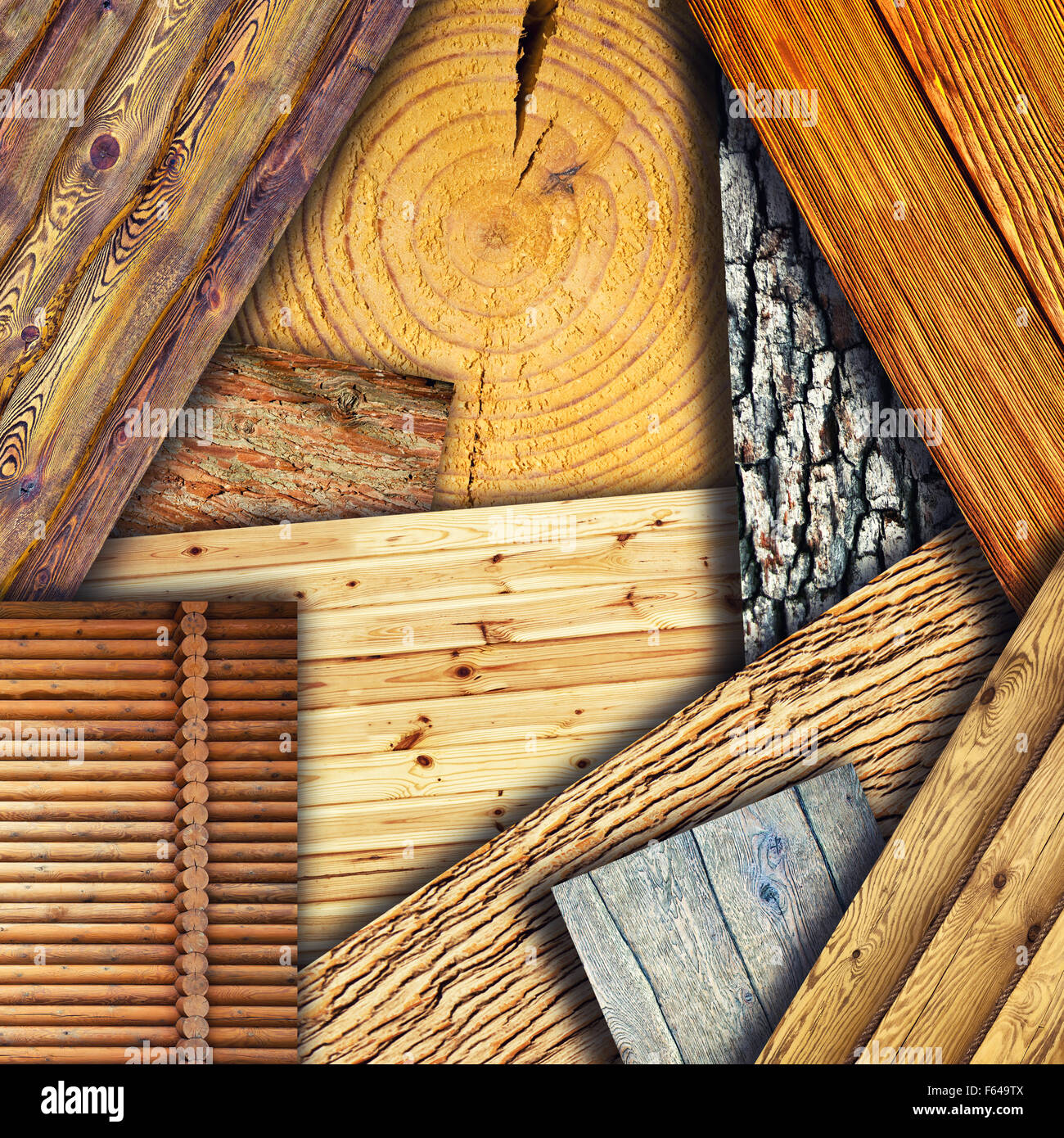 Collection of different wooden textures Stock Photo - Alamy