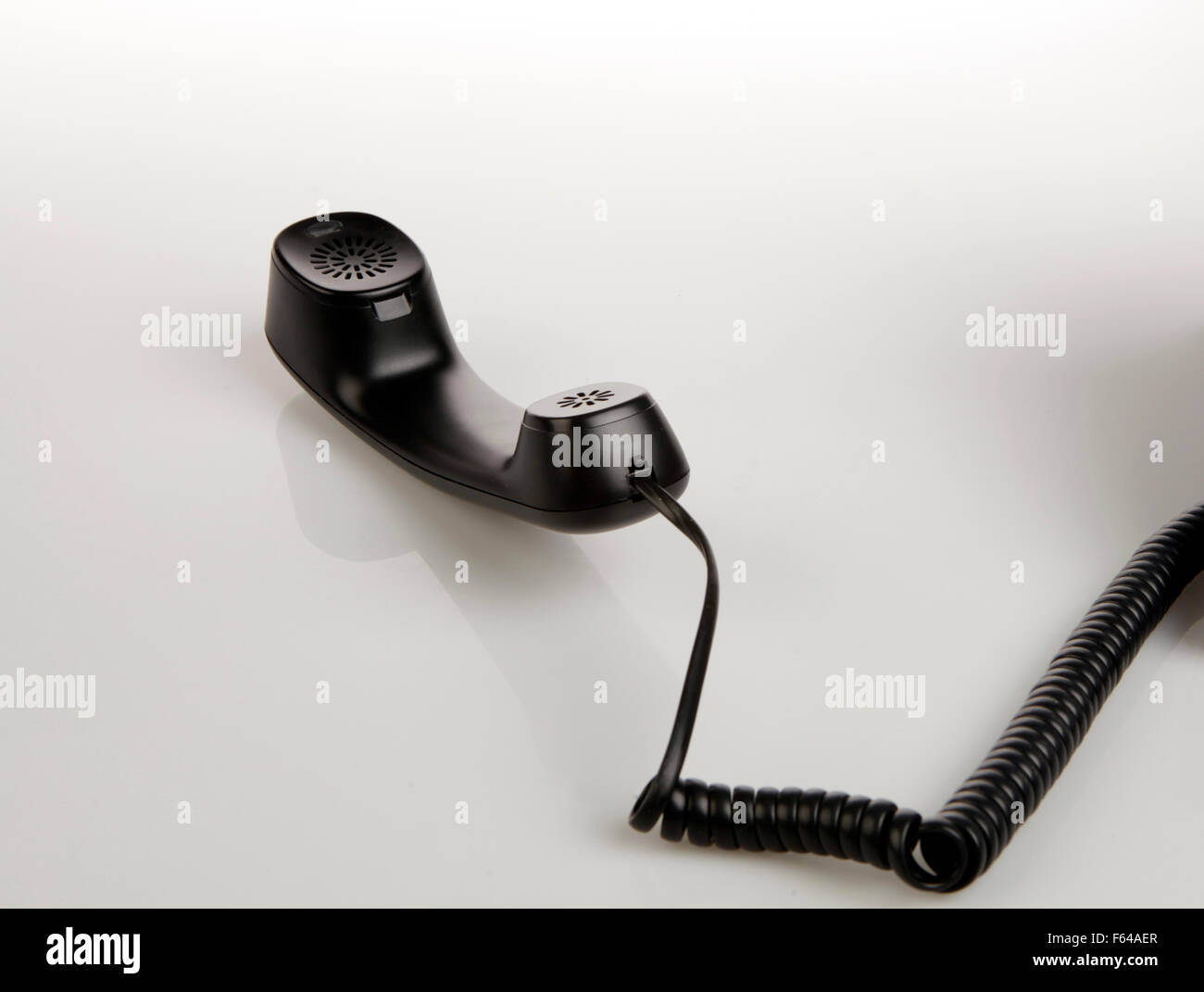 telephone receiver on white background Stock Photo - Alamy
