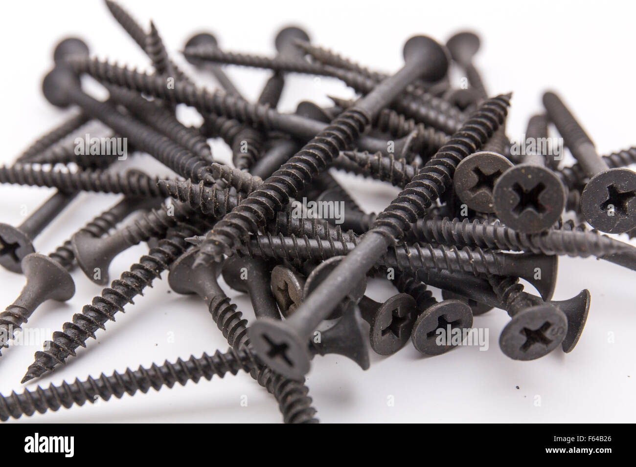 Closeup of the metalic screws Stock Photo - Alamy