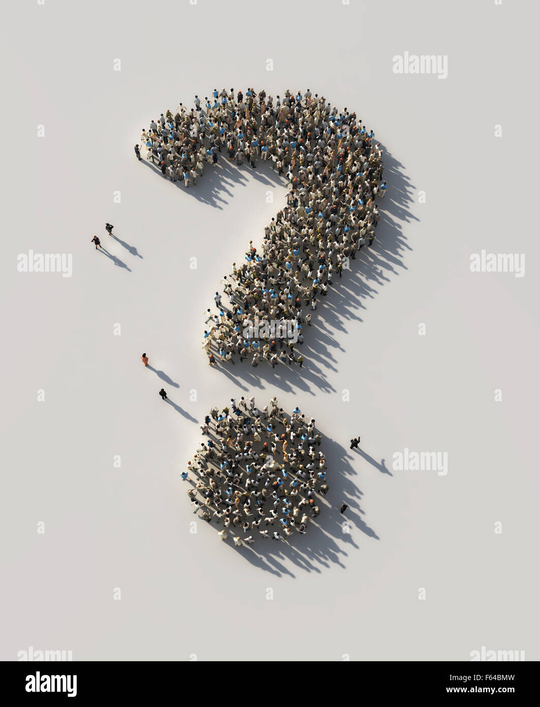 crowd as the question mark Stock Photo - Alamy