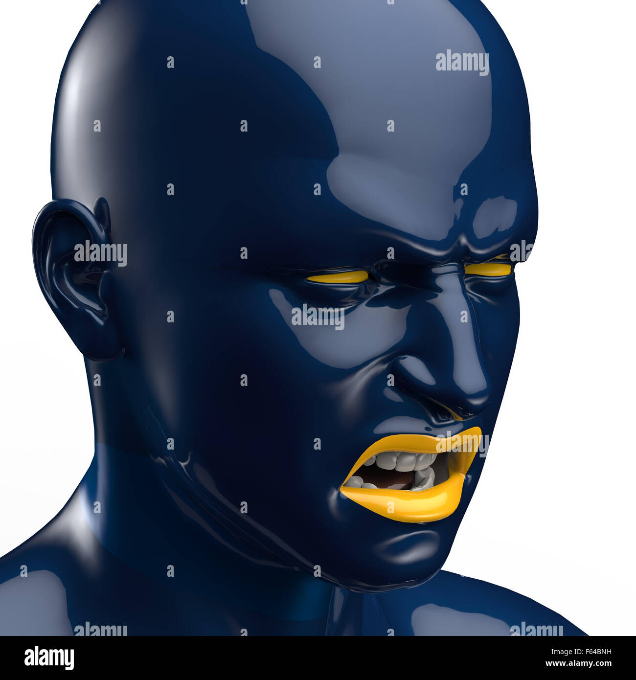 head screaming man Stock Photo - Alamy