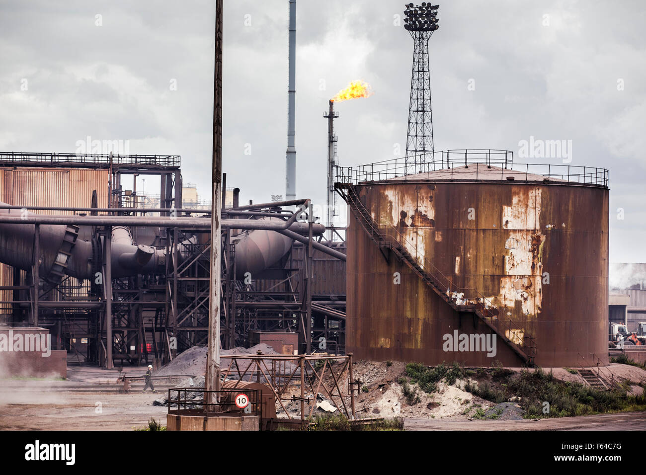 The SSI steelworks at Redcar, Teesside. The plant has now closed down ...
