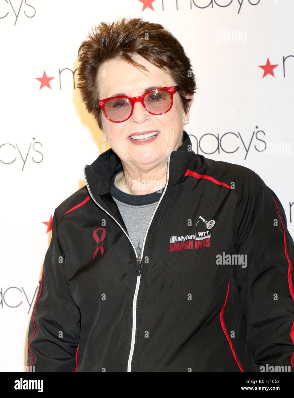 Billie Jean King Attends A Photocall For Mylan Wtt Smash Hits Held At Macys Fashion Show Mall