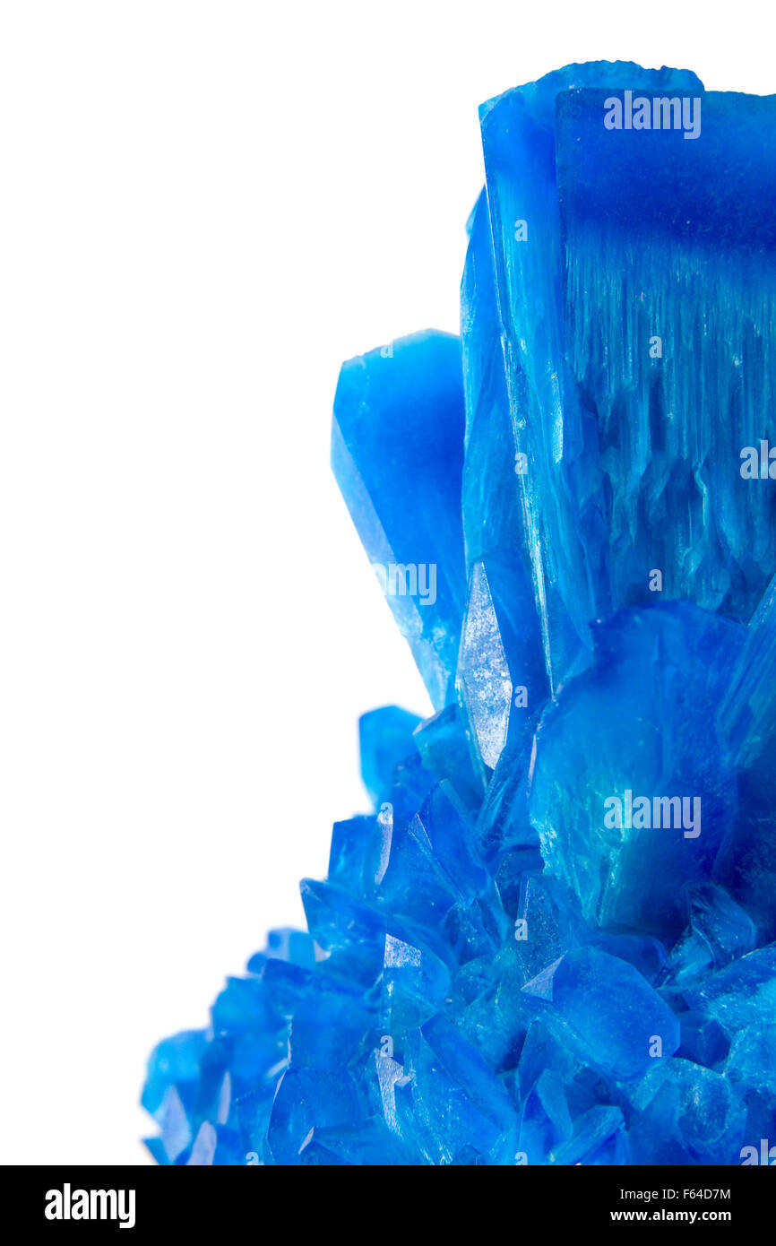 Blue ice crystal isolated on white Stock Photo - Alamy