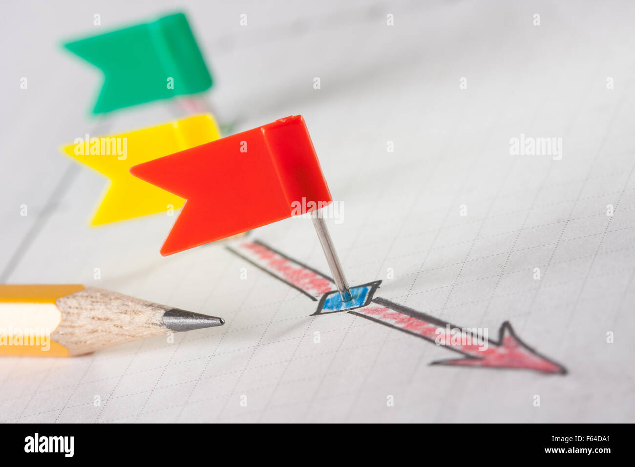 Red Drawing Pins High Resolution Stock Photography and Images - Alamy