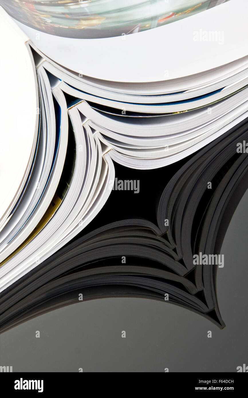 Stack of business catalogs Stock Photo - Alamy