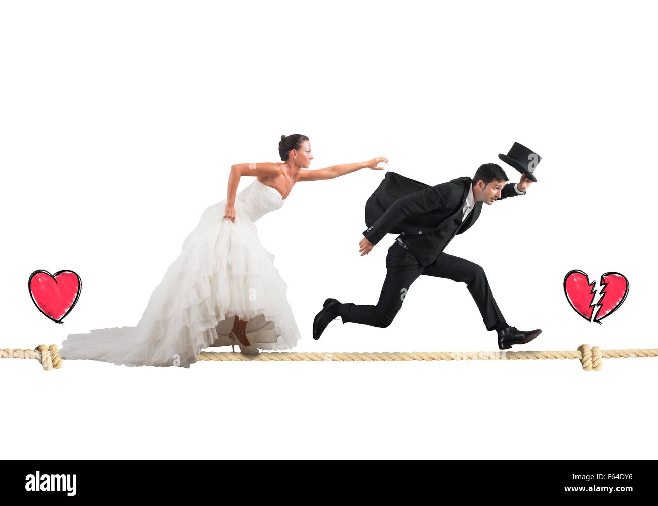 Stage a failed marriage Stock Photo - Alamy