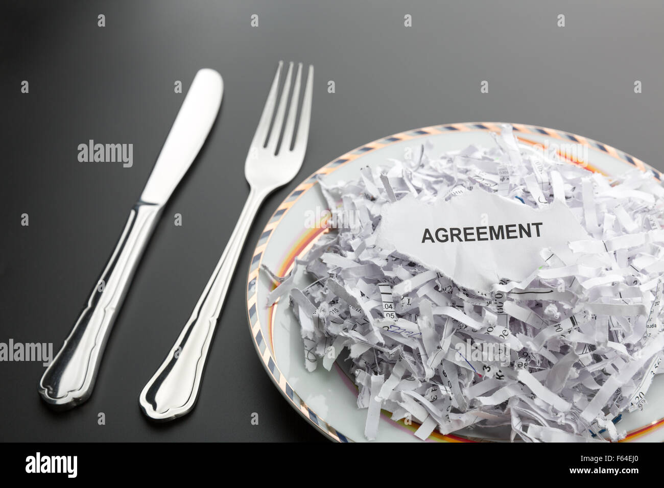 Shredded paper on plate hi-res stock photography and images - Alamy