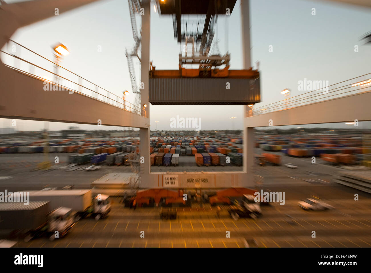 shipping container being loaded on ship Stock Photo - Alamy