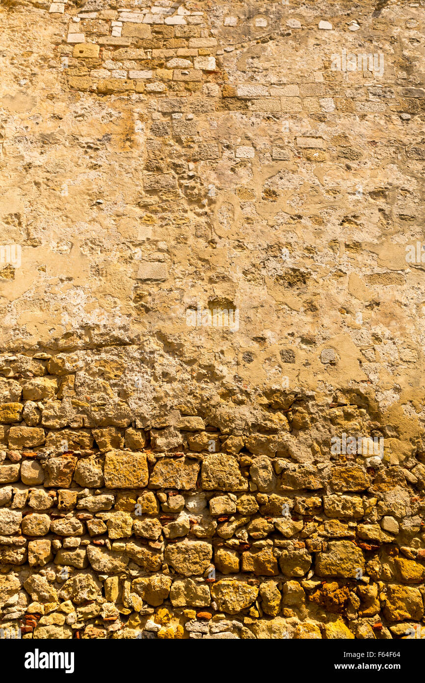 The wall of old building background Stock Photo - Alamy
