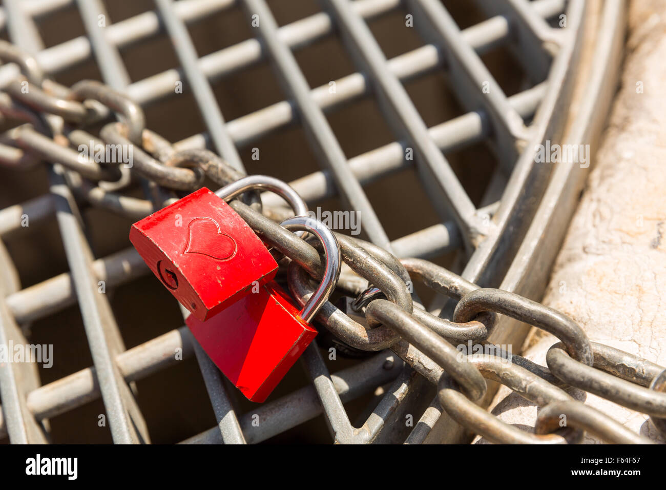 Two iron locks hi-res stock photography and images - Alamy