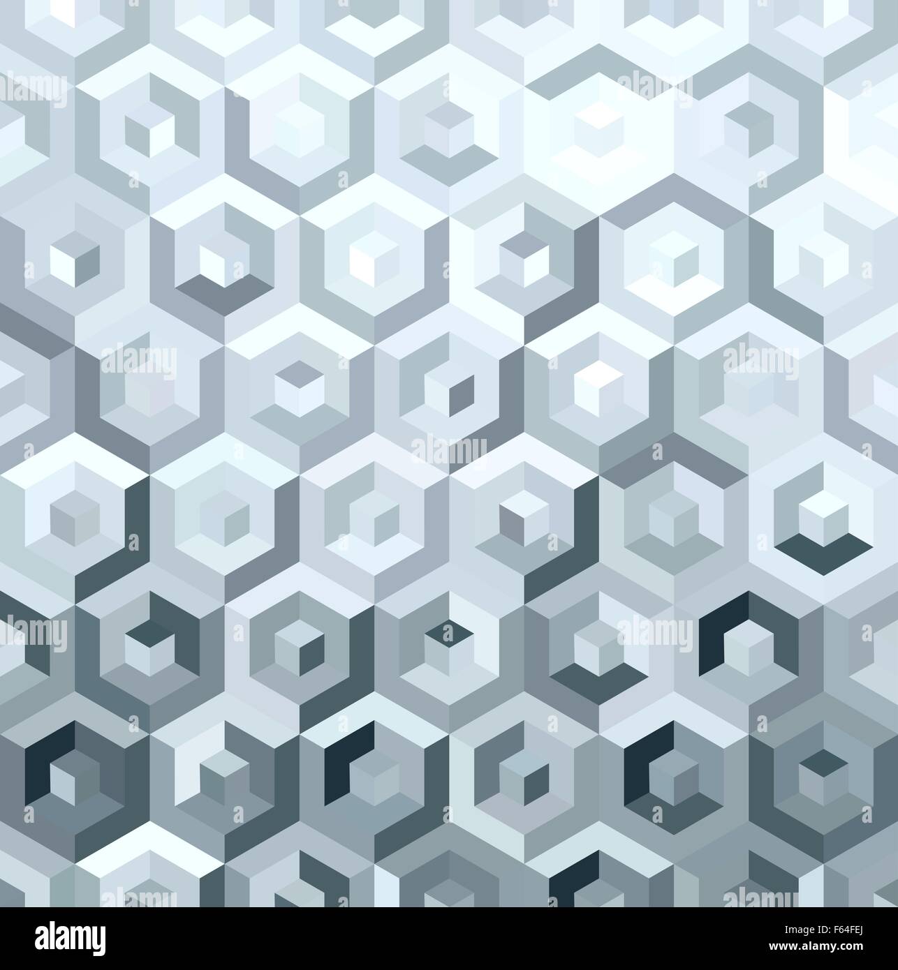 Metal silver isometric 3d cube shape seamless pattern in low poly style. Ideal for web ...