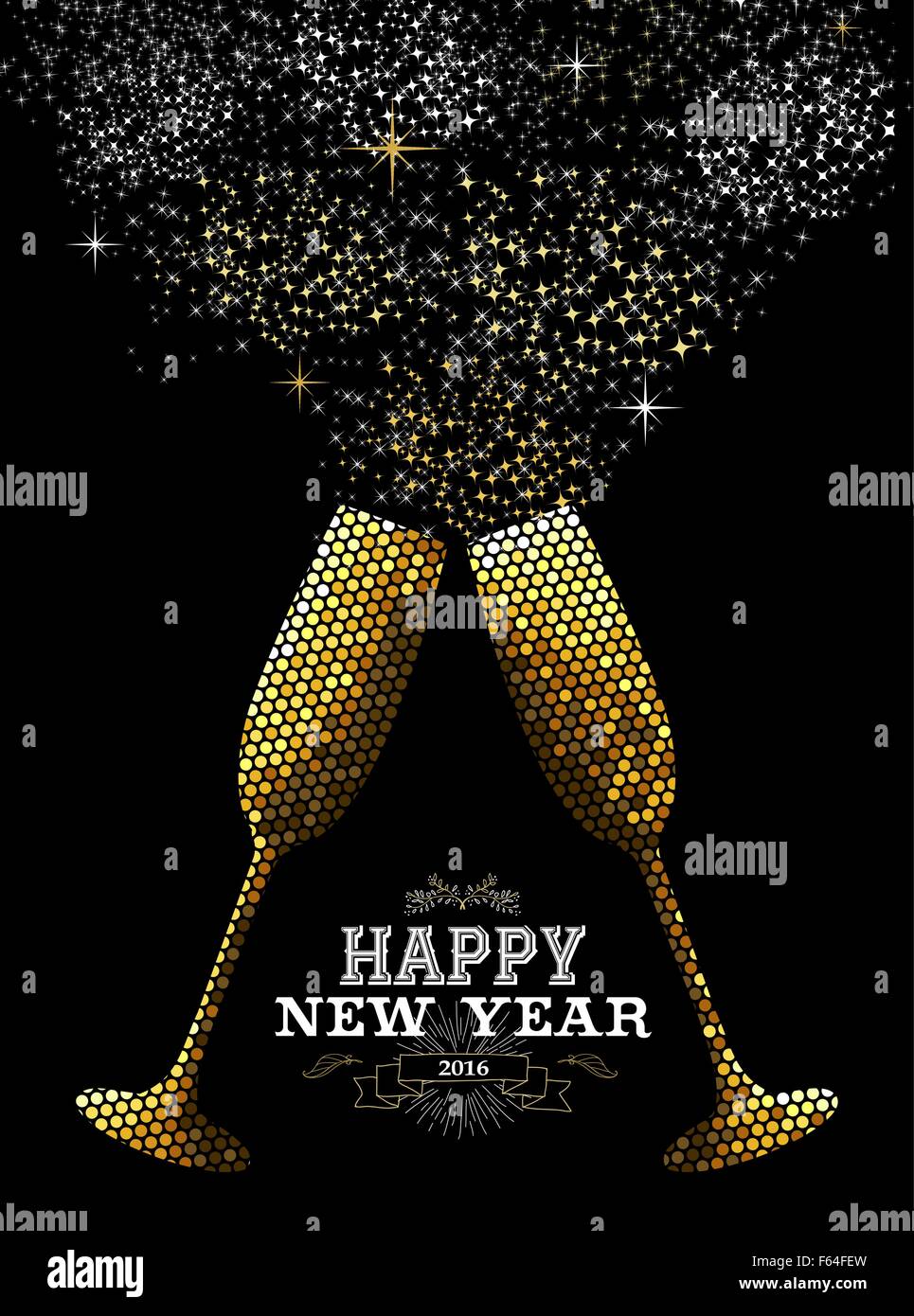 Christmas new year celebration glasses Stock Vector Images - Alamy