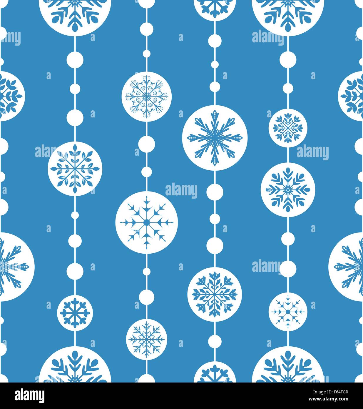 Seamless christmas pattern xmas ball toys snowflakes Stock Vector Image ...