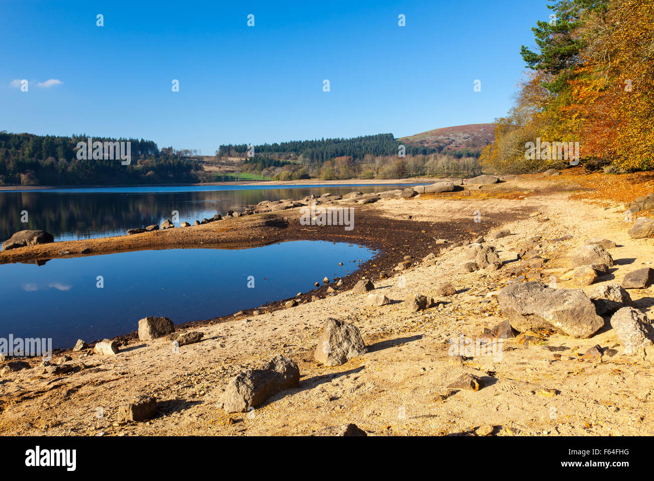Burrator Reservoir on Dartmoor National Park one of the reservoirs ...